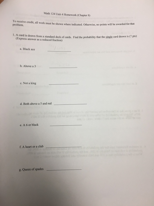 Solved Math 124 Unit 4 Homework (Chapter 8) To receive | Chegg.com