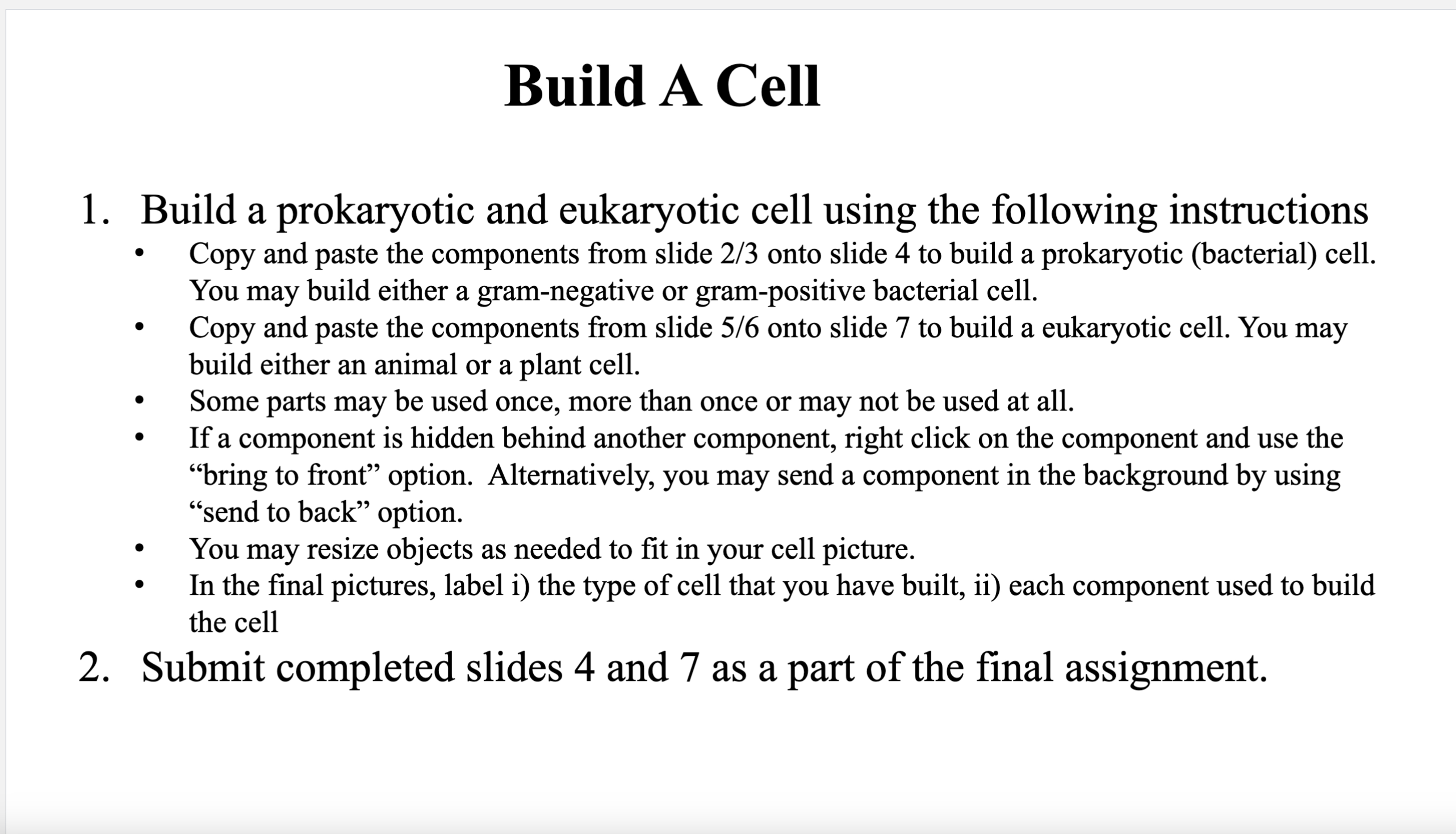 Solved Build A Cell Cellular Components Cellular walls and | Chegg.com