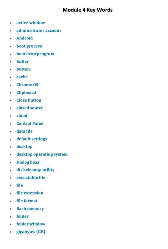 Solved Module 4 of the "Technology for Success - | Chegg.com