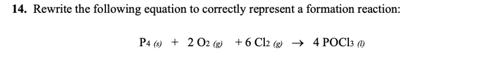 Solved Rewrite the following equation to correctly represent | Chegg.com