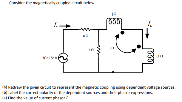 Solved Consider the magnetically coupled circuit below. jΩ | Chegg.com