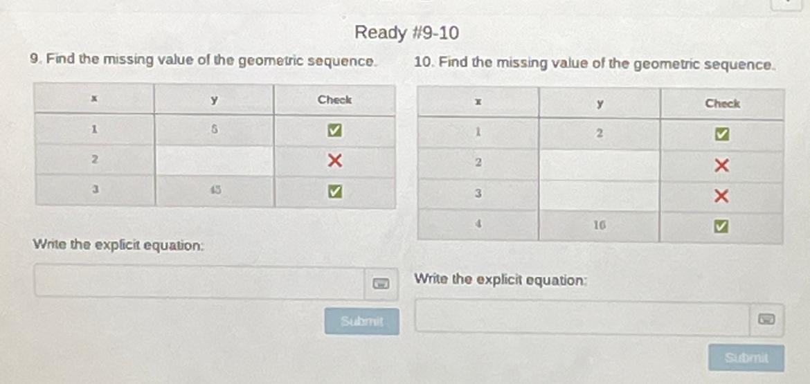 Solved 9. Find the missing value of the geometric sequence. | Chegg.com