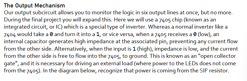 Solved The Output Mechanism Our output subcircuit allows you | Chegg.com