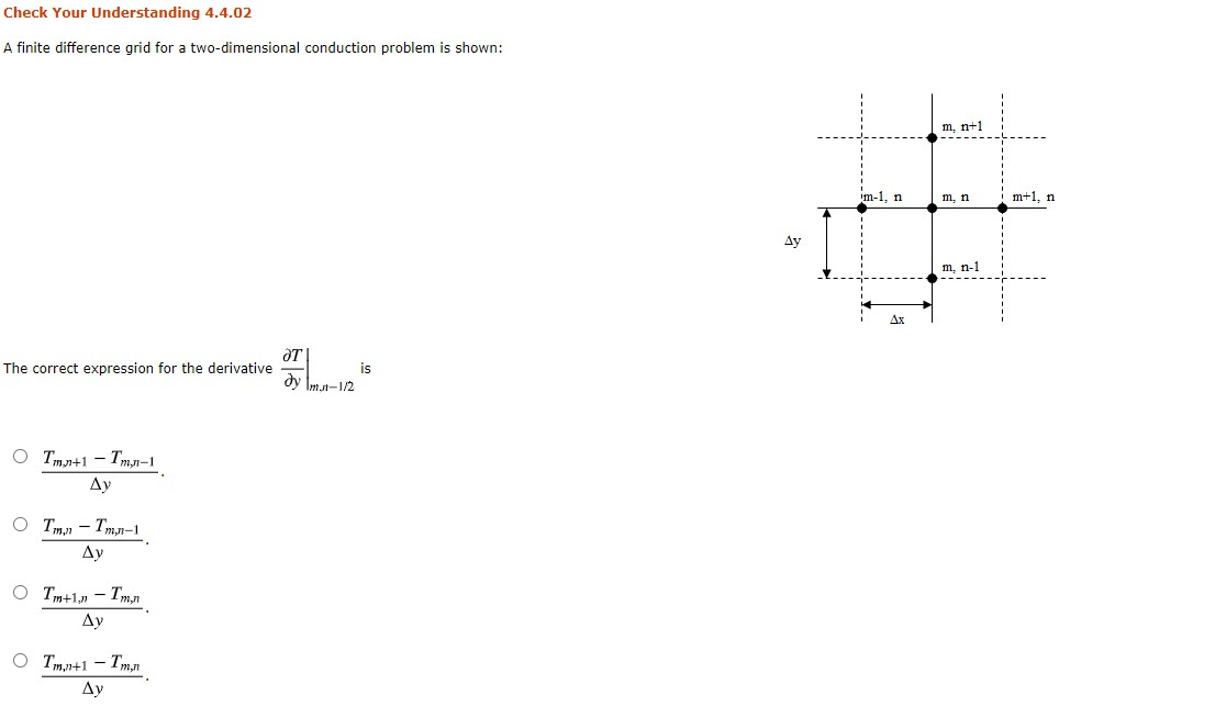 Solved Check Your Understanding 4.4.02 A finite difference | Chegg.com