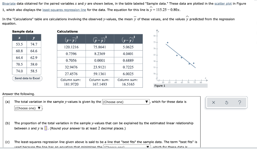 Solved Bivariate data obtained for the paired variables x | Chegg.com