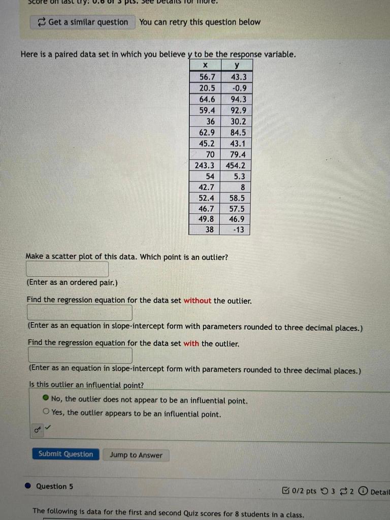 Solved You can retry this question below Here is a paired | Chegg.com