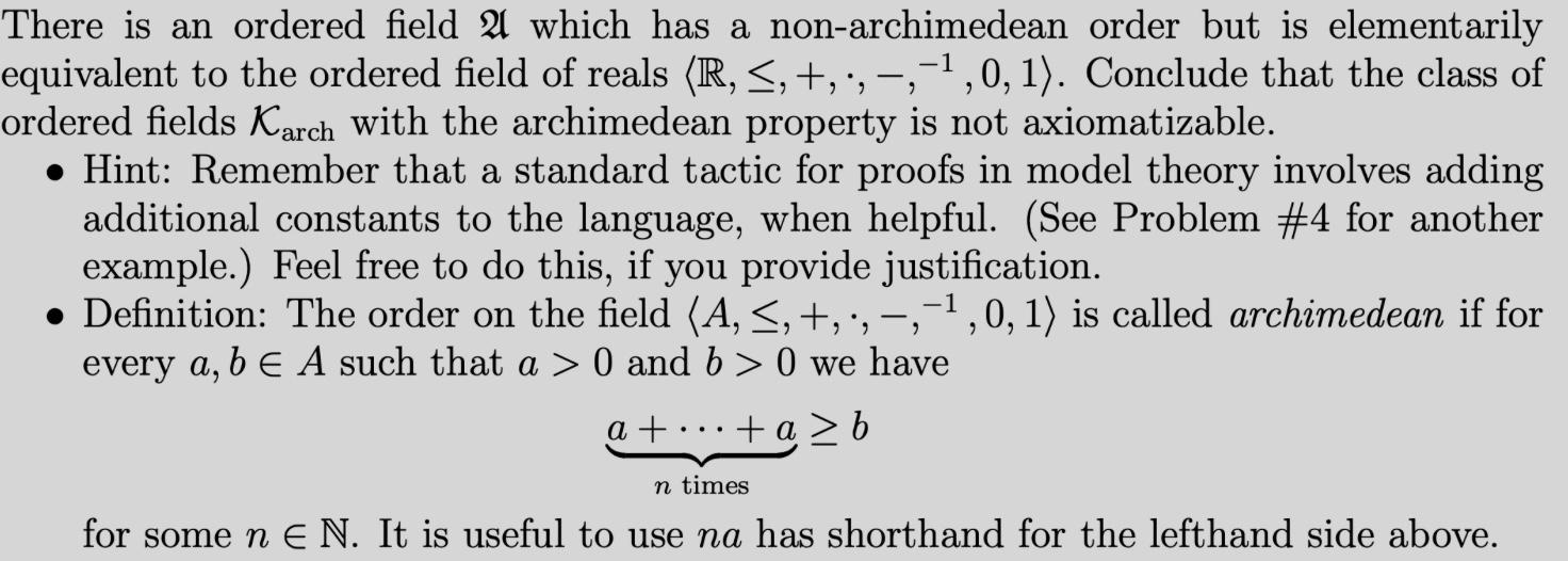 Solved There is an ordered field A which has a | Chegg.com
