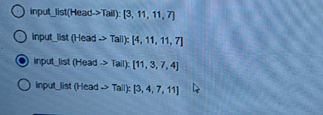 Solved Consider the input list below: | Chegg.com
