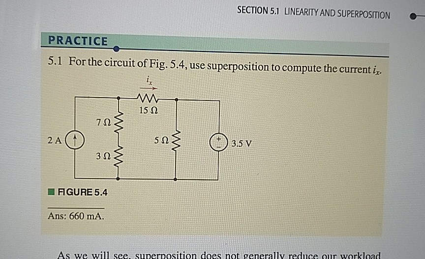 Solved SECTION 5.1 LINEARITY AND SUPERPOSITION PRACTICE 5.1 | Chegg.com
