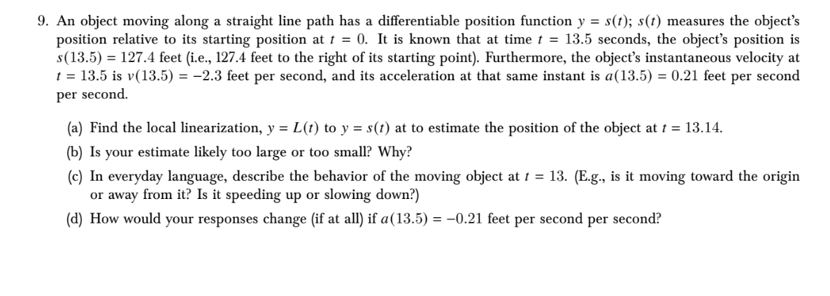 Solved An object moving along a straight line path has a | Chegg.com