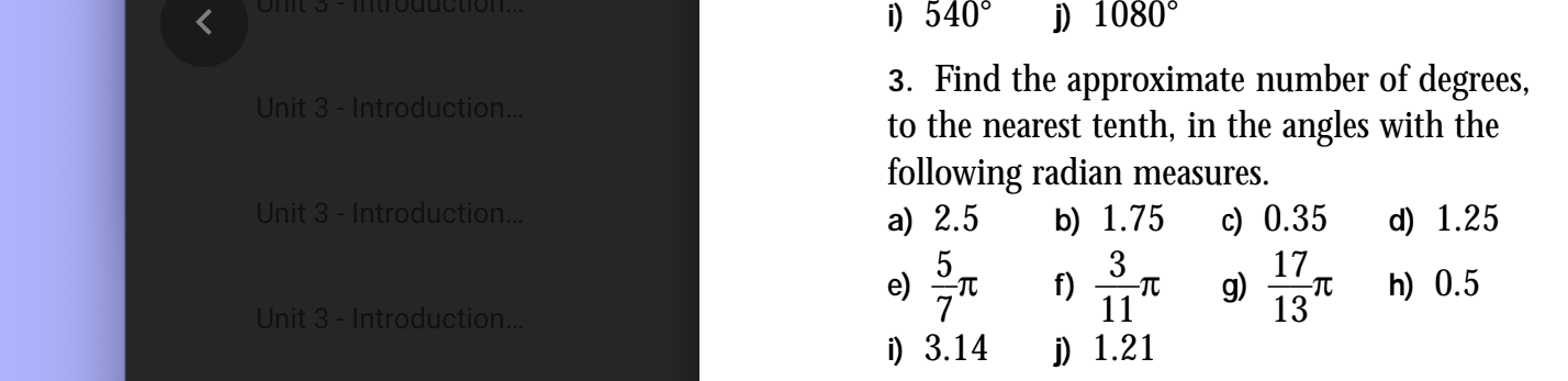 Solved 3. Find the approximate number of degrees, to the | Chegg.com