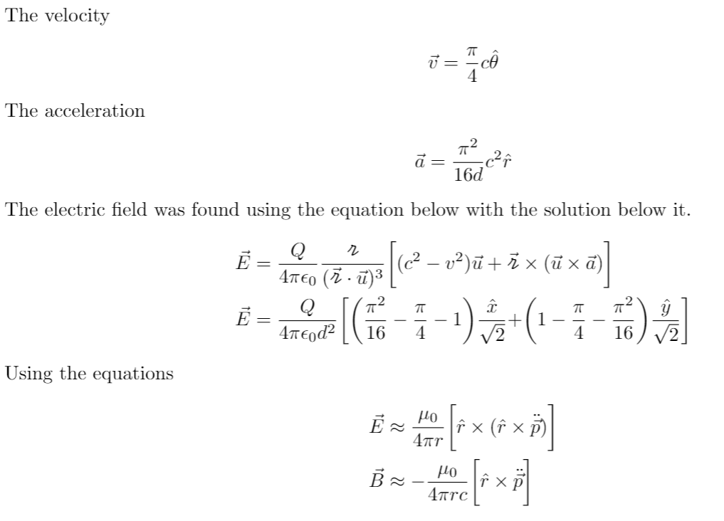 Solved Dealing with retarded time in electrodynamics. We're | Chegg.com