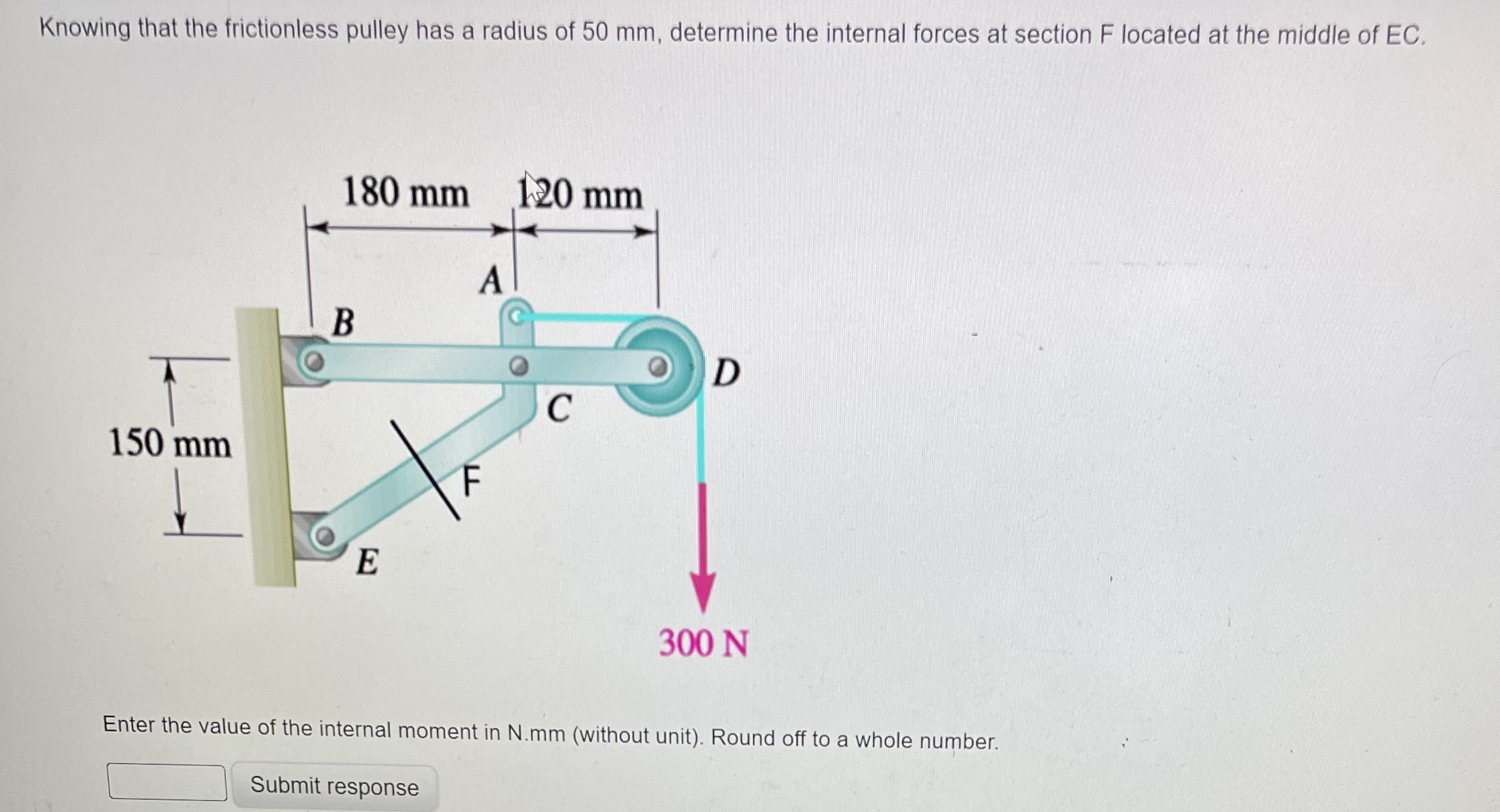 Solved Knowing that the frictionless pulley has a radius of | Chegg.com