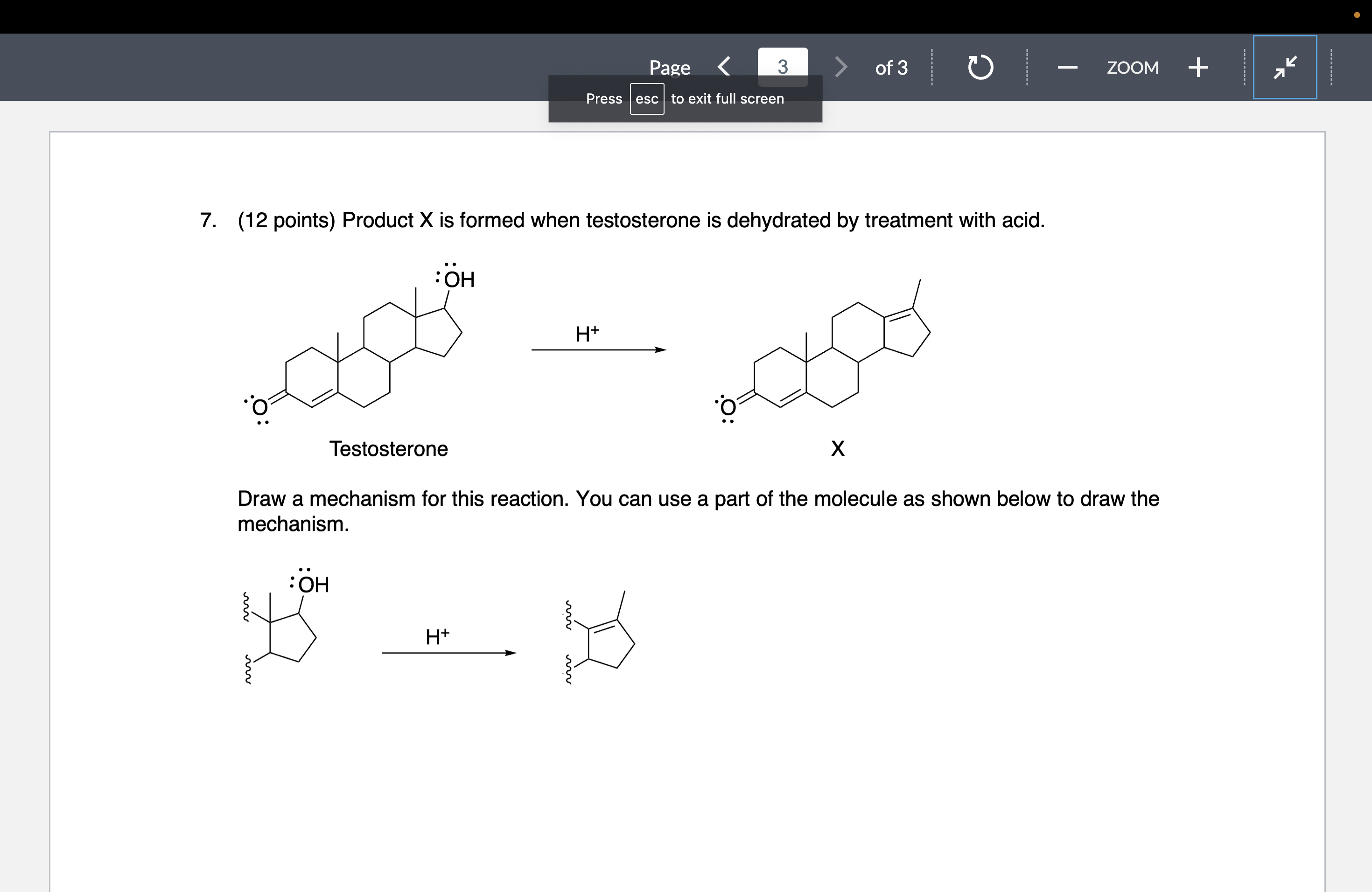 Solved 7. (12 ﻿points) ﻿Product \( ﻿X \) ﻿is formed when | Chegg.com