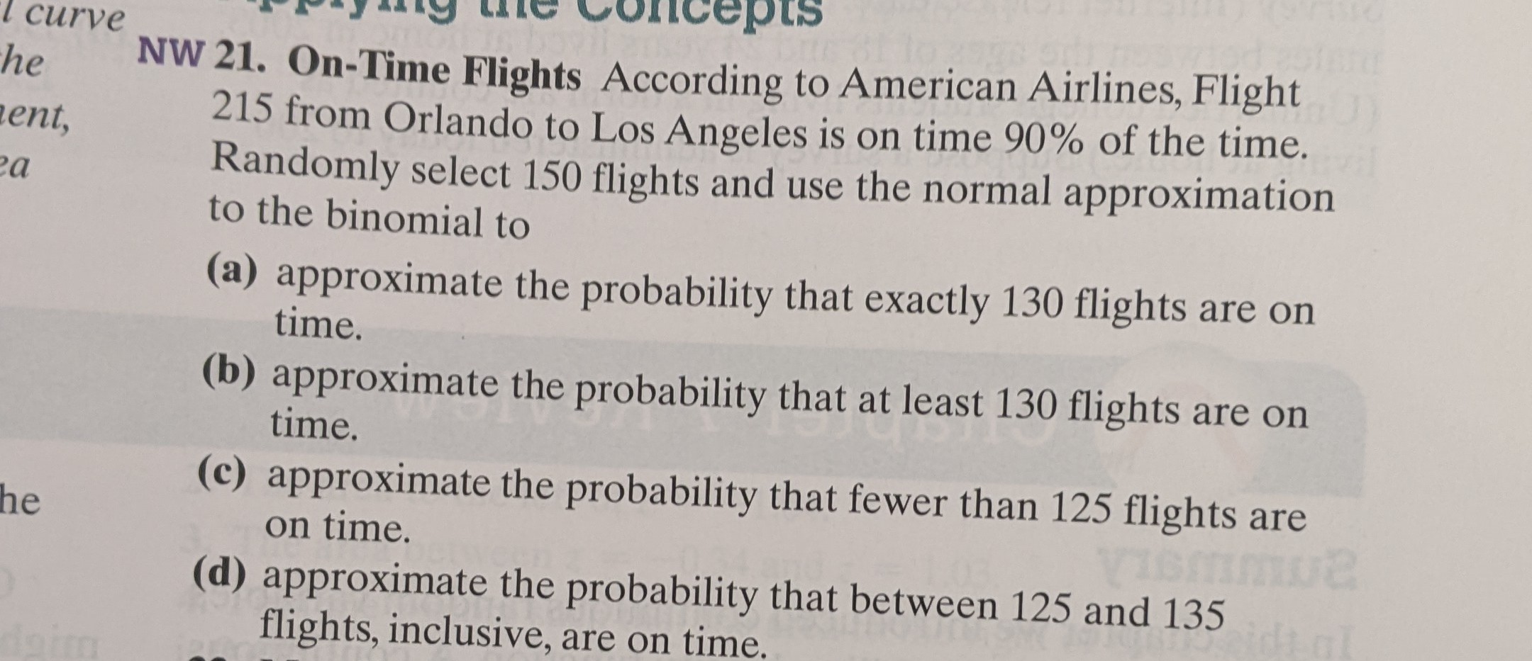 Solved NW 21. ﻿On-Time Flights According to American | Chegg.com
