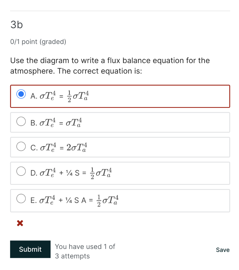 3b 0/1 point (graded) Use the diagram to write a flux | Chegg.com