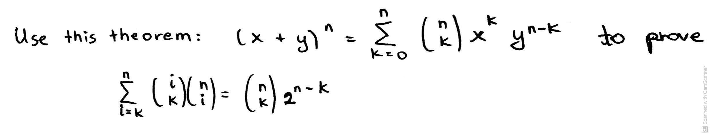 Solved Prove the following identity with a combinatorial | Chegg.com Solved Prove the following identity with a combinatorial | Chegg.com