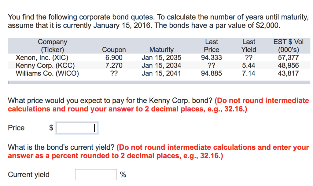 Solved You find the following corporate bond quotes. To | Chegg.com