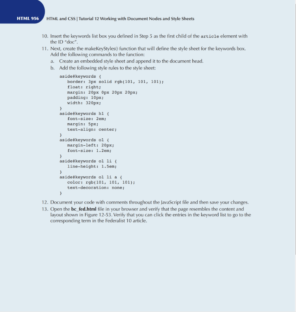 Solved Tutorial 12 Working with Document Nodes and Style | Chegg.com