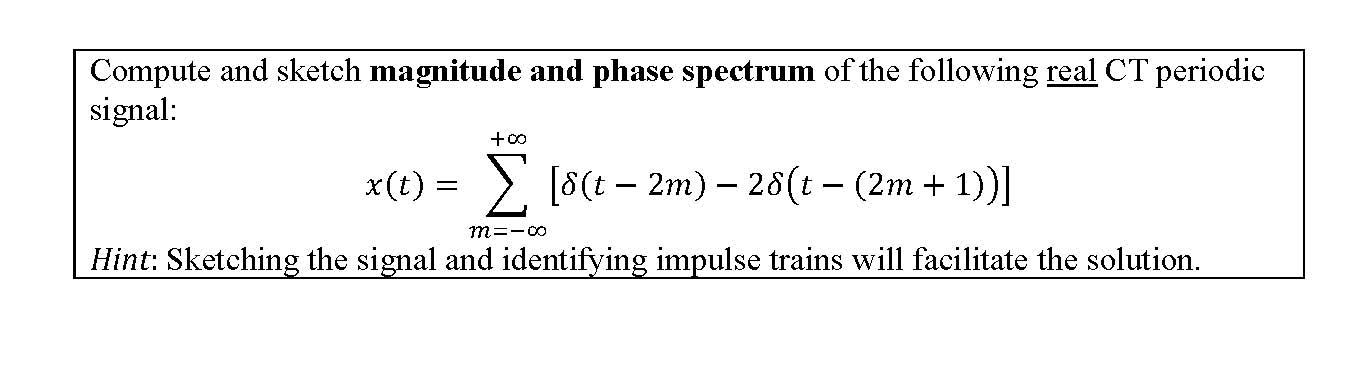 Solved Compute and sketch magnitude and phase spectrum of | Chegg.com
