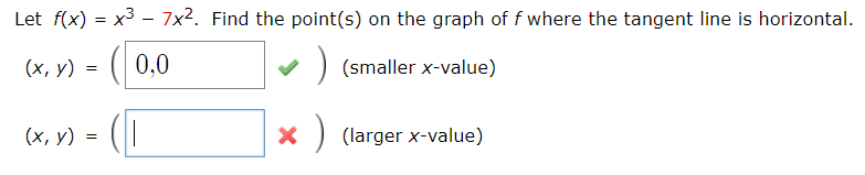 Solved Let f(x) x3 - 7x2. Find the point(s) on the graph of | Chegg.com