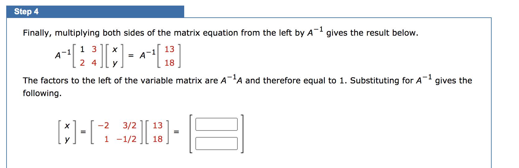 Solved Use inverse matrices to solve the system of linear | Chegg.com