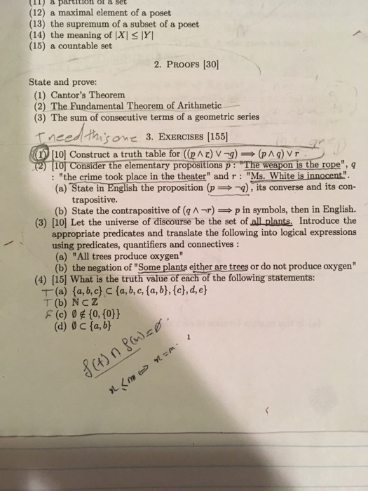 Solved State and prove: (1) Cantor's Theorem (2) The | Chegg.com