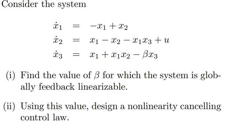 Solved Consider the system | Chegg.com