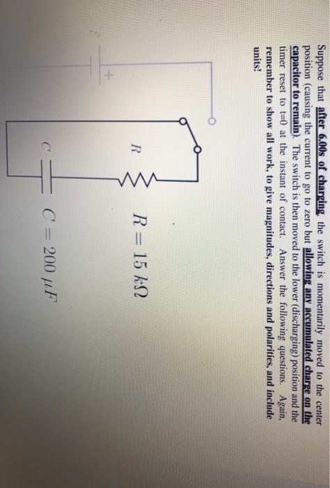 Solved 4. Consider the following Series RC circuit. Assume | Chegg.com Solved 4. Consider the following Series RC circuit. Assume | Chegg.com