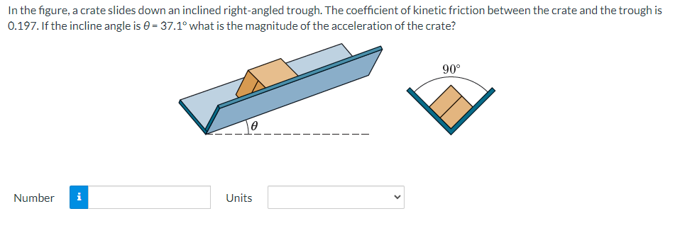 Solved In the figure, a crate slides down an inclined | Chegg.com