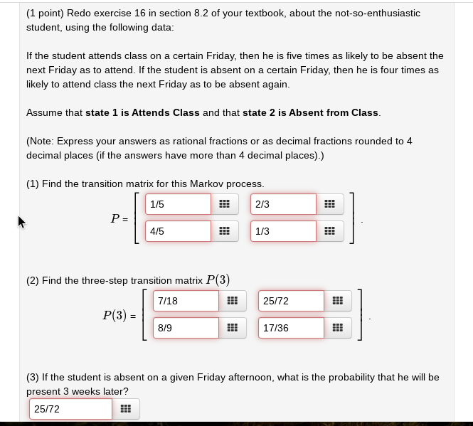 Solved (1 point) Redo exercise 16 in section 8.2 of your | Chegg.com