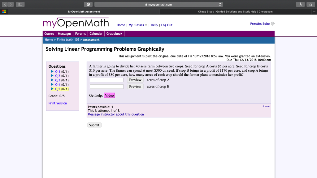 Solved MyOpenMath Assessment Chegg Study I Guided Solutions | Chegg.com