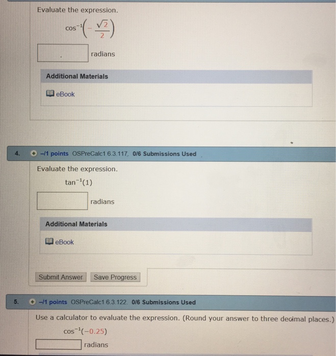 Solved Evaluate the expression. cos^-1(- Squareroot 2/2) | Chegg.com Solved Evaluate the expression. cos^-1(- Squareroot 2/2) | Chegg.com