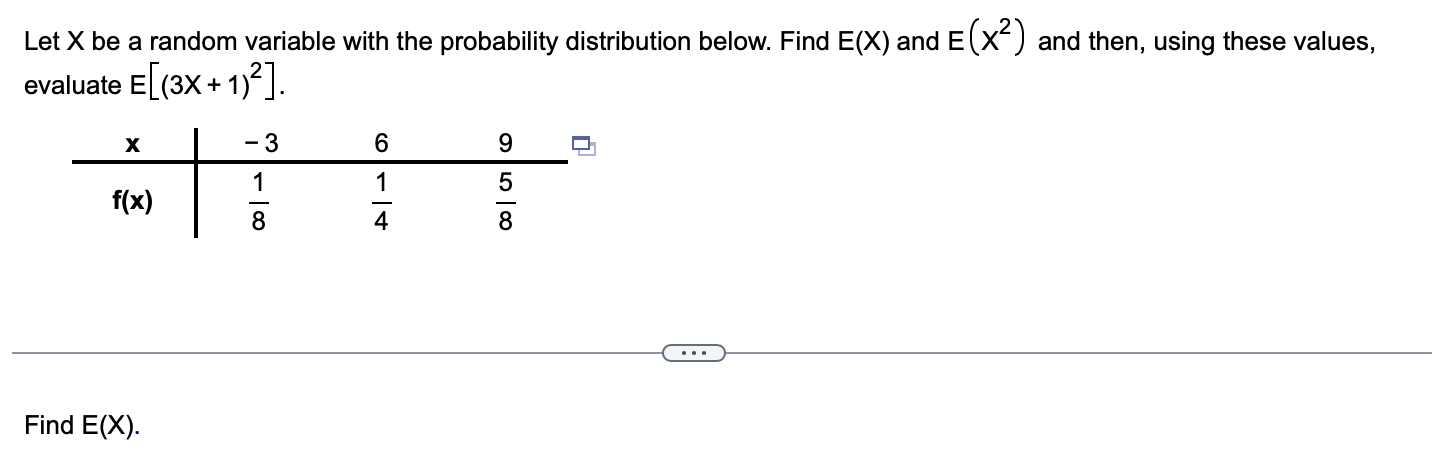 Solved Let X be a random variable with the probability | Chegg.com