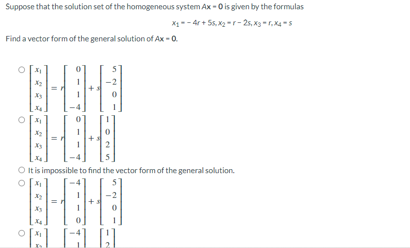 Solved Suppose that the solution set of the homogeneous | Chegg.com