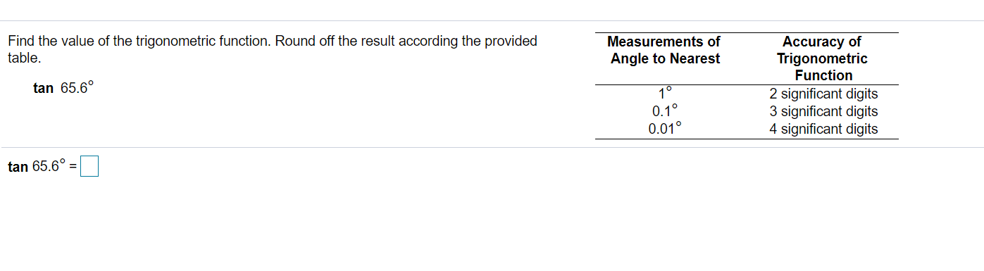 Solved Find the value of the trigonometric function. Round | Chegg.com