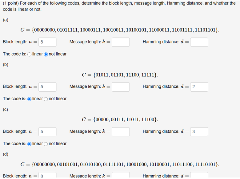 Solved PLEASE provide the correct answer. The message length | Chegg.com