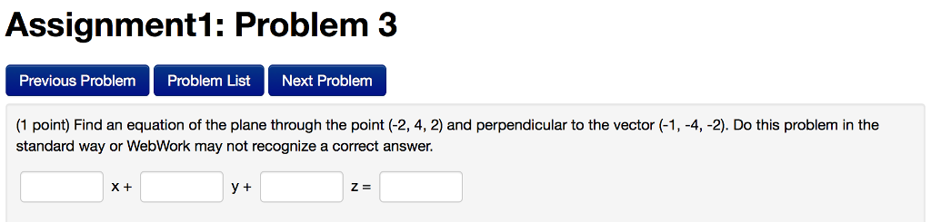 Solved Assignment1 Problem 3 Previous Problem Problem List 