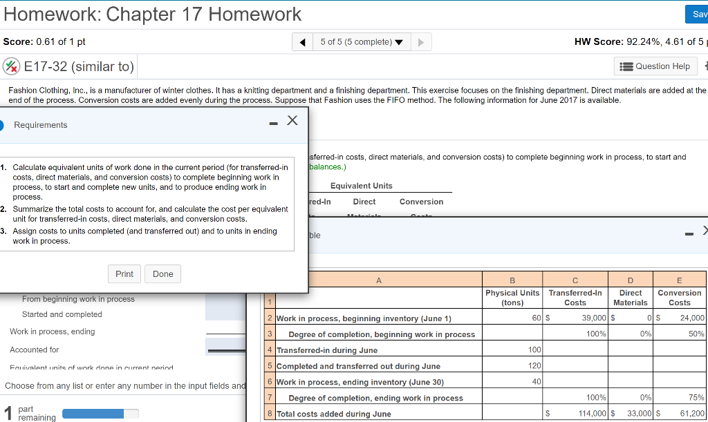 Solved Homework Chapter 17 Homework Say Score 0 61 Of 1 Pt