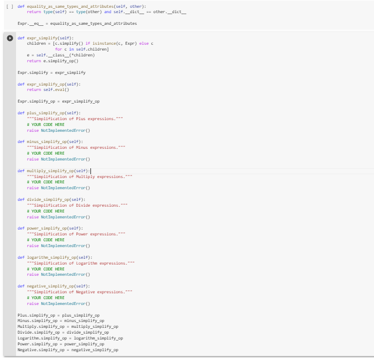 Python Problem: Staring Code: class Expr: | Chegg.com