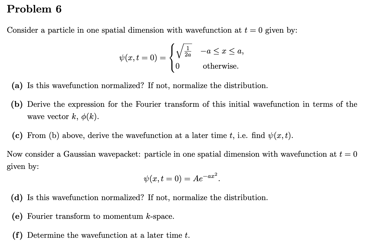 Solved Consider a particle in one spatial dimension with | Chegg.com