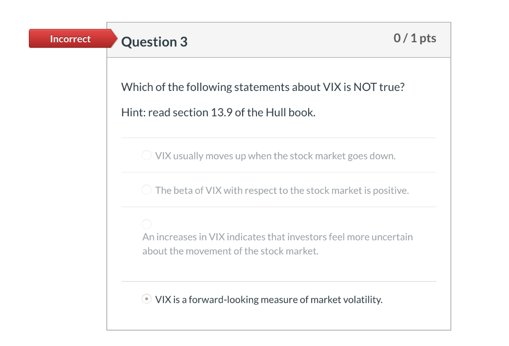 Solved 0/1 pts Incorrect Question3 Which of the following | Chegg.com Solved 0/1 pts Incorrect Question3 Which of the following | Chegg.com
