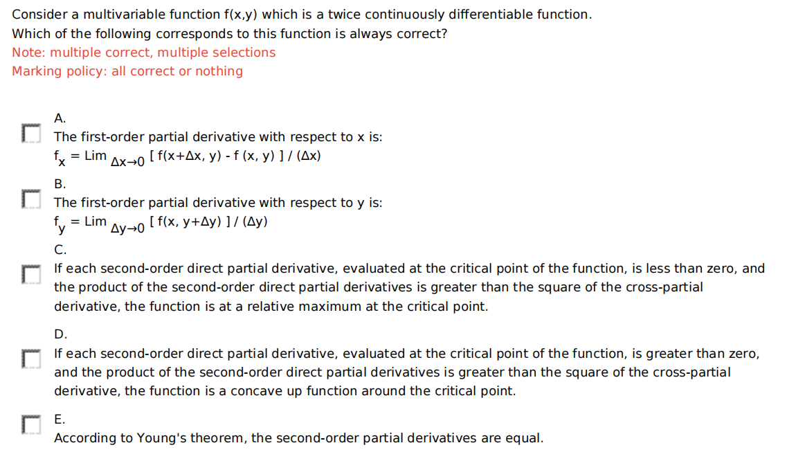 Solved Consider a multivariable function f(x,y) which is a | Chegg.com