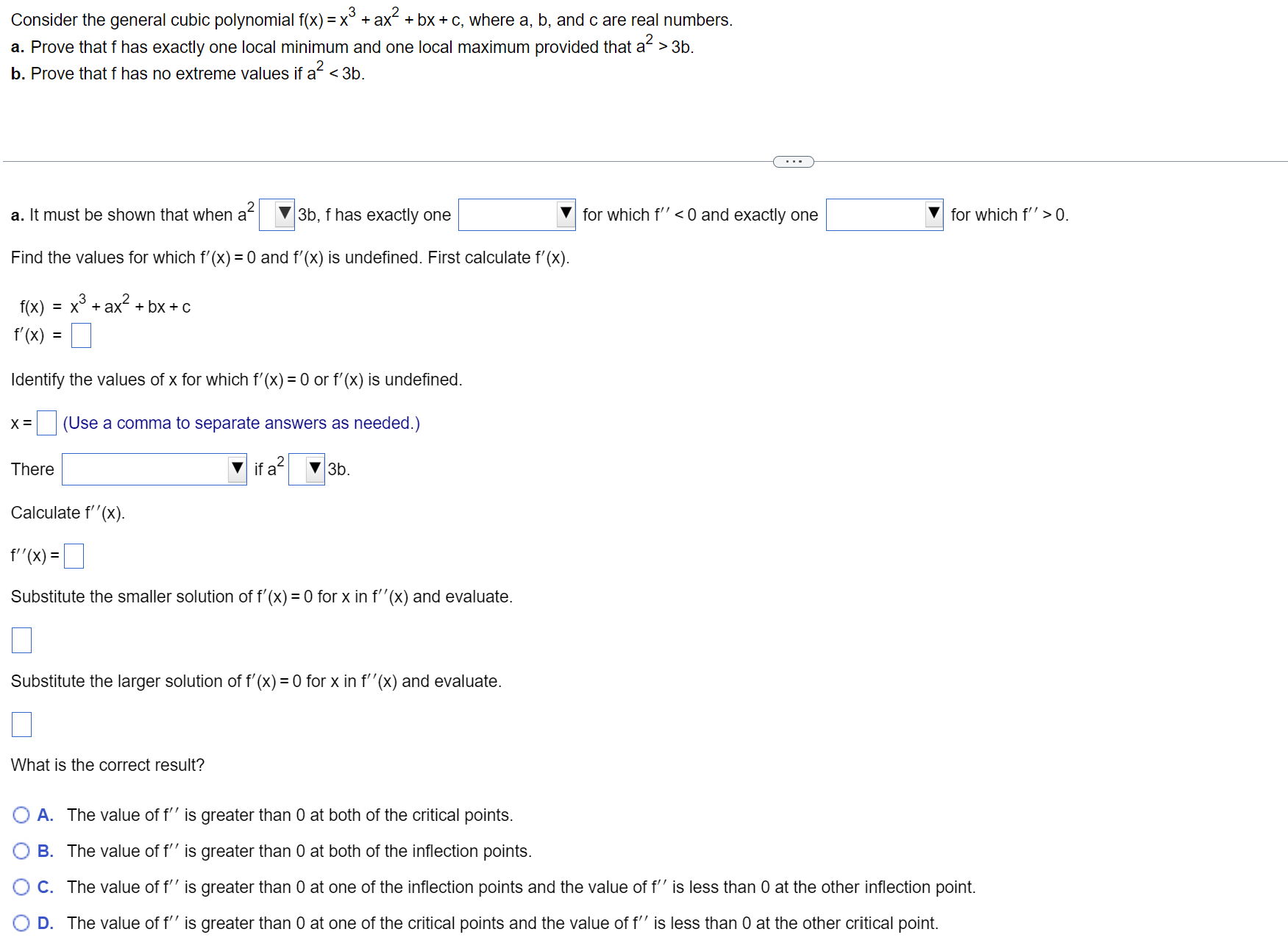 Solved Consider the general cubic polynomial | Chegg.com