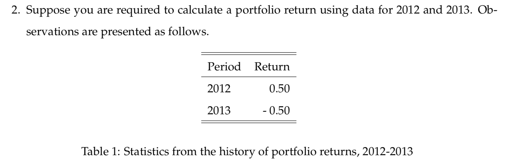 Solved (a) Calculate the expected returns using the | Chegg.com