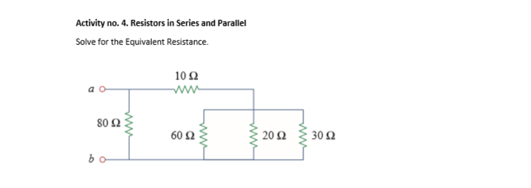 Solved Activity no. 4. Resistors in Series and Parallel | Chegg.com