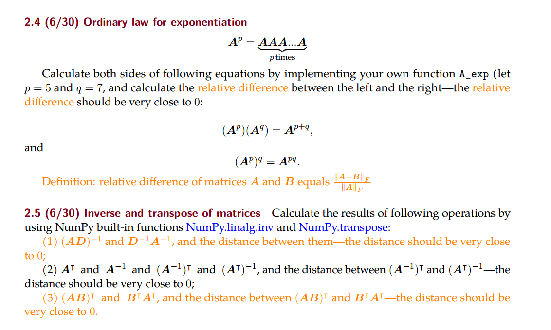 Solved 2.4 (6/30) Ordinary law for exponentiation AP = | Chegg.com