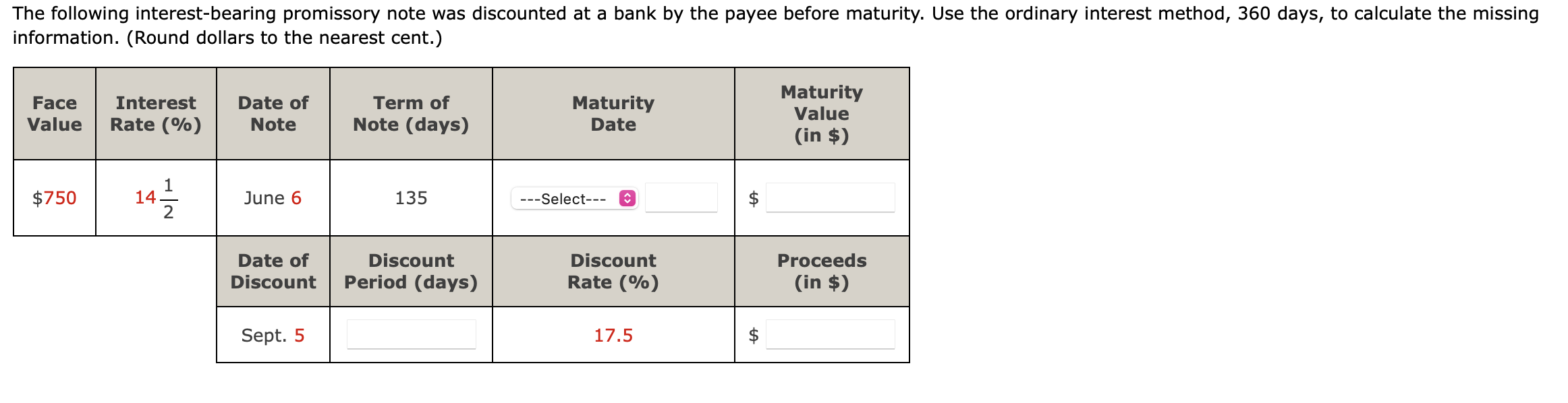 Solved Use the ordinary interest method, 360 days, to solve | Chegg.com