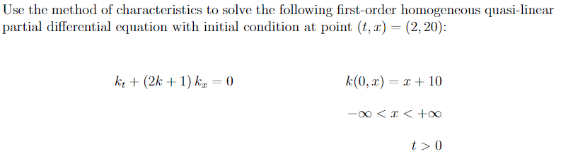 Solved Use the method of characteristics to solve the | Chegg.com