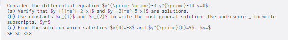 Solved Consider the differential equation $y[\prime | Chegg.com